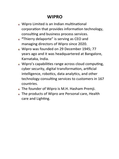 wipro pdf