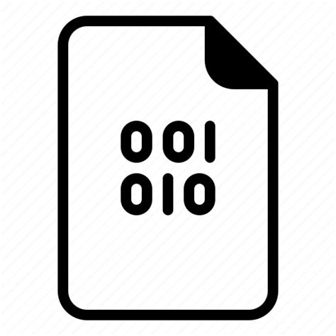 Binary Coding Computer Encryption File Programmer Icon Download