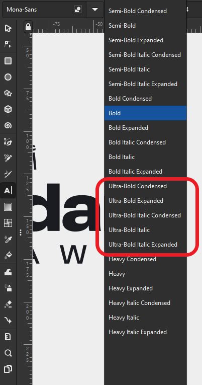 problem with mona sans extrabold ultrabold · issue 25 · github mona