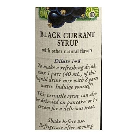 Darbo Austrian Black Currant Syrup 169 Floz