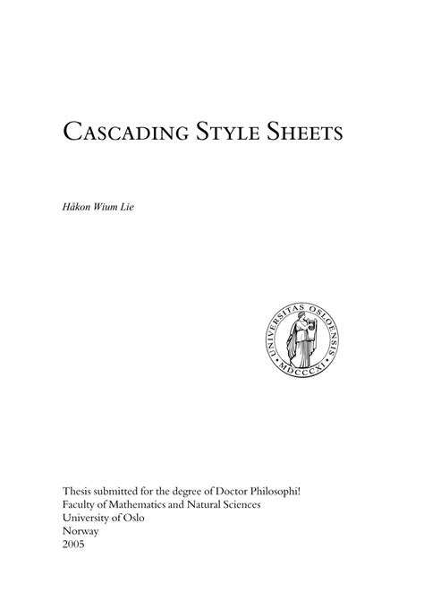 cascading style sheets
