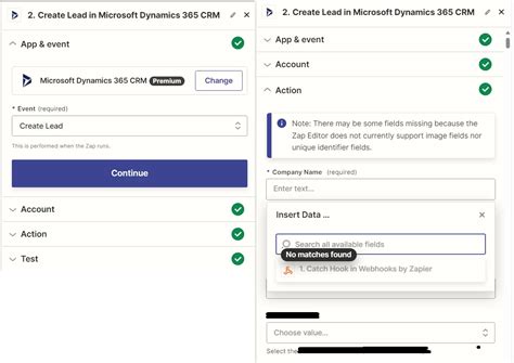 Catch Webhook Trigger How To Map Data Fields To Dynamics Crm Lead
