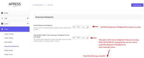 Responsive Breakpoints Apressthemes Doc