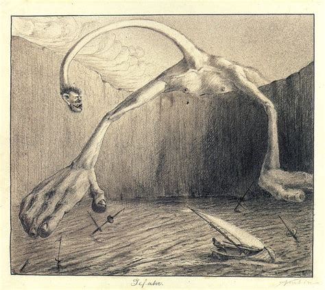 Alfred Kubin Danger 1901 Absurdism Drawing Absurdity Drawing