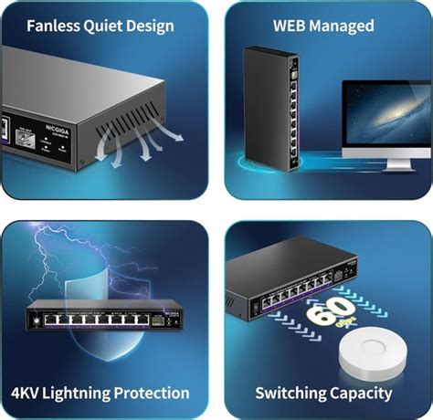 8 Port 2 5g Web Smart Managed Ethernet Switch 10gbps Sfp Uplink High Speed Network Bol