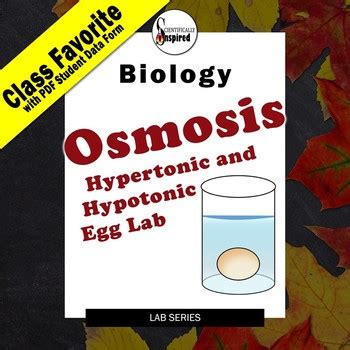 Osmosis Inquiry Lab EDITABLE Egg Membrane Diffusion W PDF Data Form