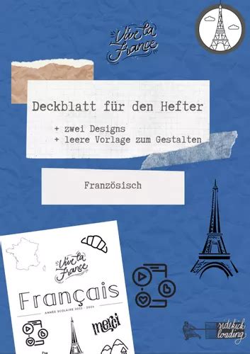 Deckblatt Für Den Hefter In Französisch Unterrichtsmaterial Im Fach