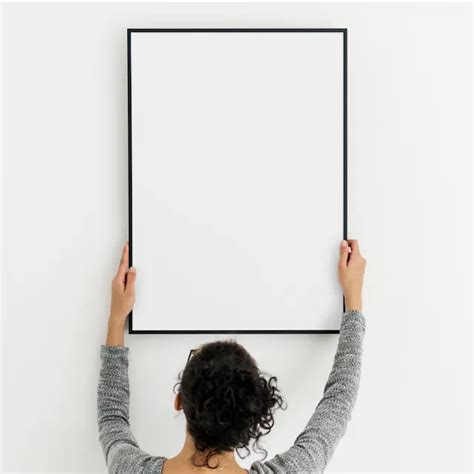 Woman Hanging Frame Poster Mockup