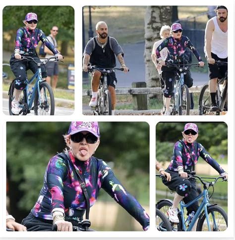 Madonna Riding Her Back Today In NYC With Friend Photographer Ricardo Gomes R Madonna