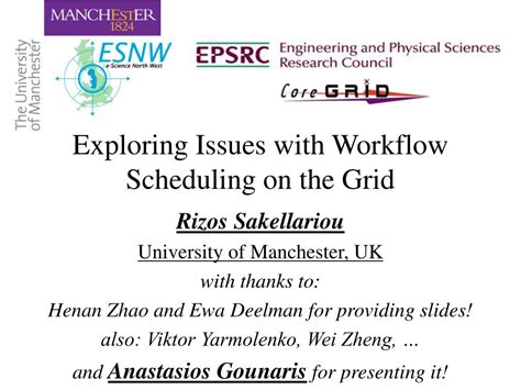 Ppt Exploring Issues With Workflow Scheduling On The Grid Powerpoint