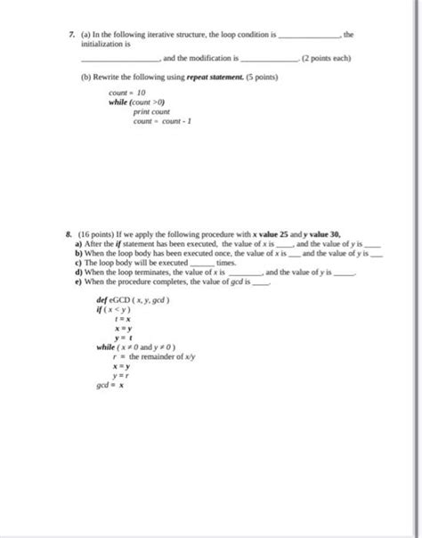 solved the 2 points each 7 a in the following iterative