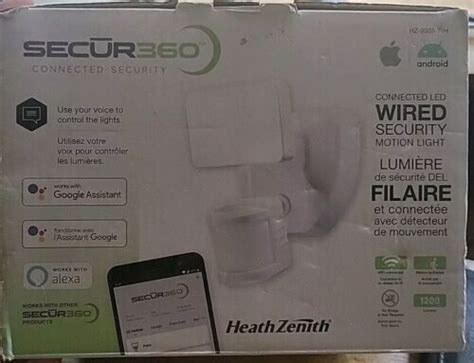 Secur360 Wi Fi White Wired Smart Motion Activated Outdoor Security