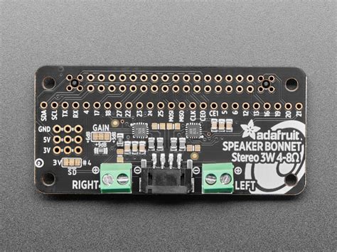 Adafruit I2s 3w Stereo Speaker Bonnet For Raspberry Pi [mini Kit] Id 3346 Adafruit