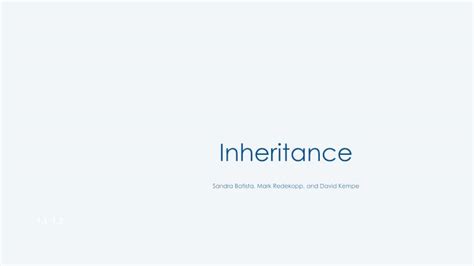 pdf inheritance · inheritance a way of defining interfaces reusing