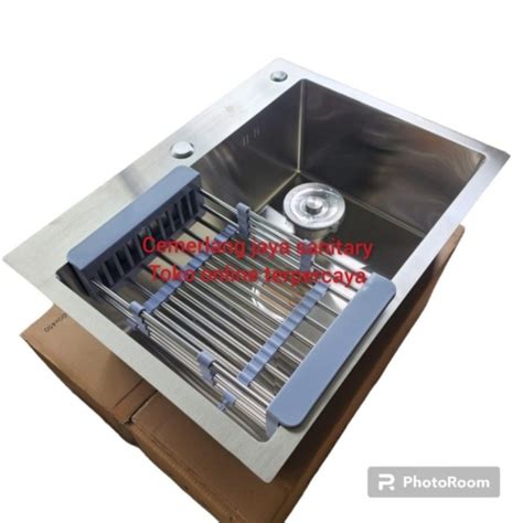 Jual Paket Lengkap Kitchen Sink Stainless 6045 Jkm Kran Pipa Shopee