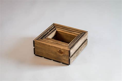 Wooden Nesting Boxes Set Of Etsy
