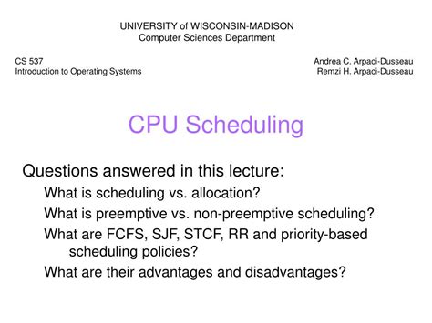 PPT CPU Scheduling PowerPoint Presentation Free Download ID 501845
