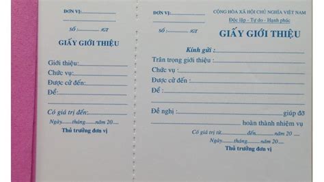 Mẫu giấy giới thiệu công tác của công ty mới nhất
