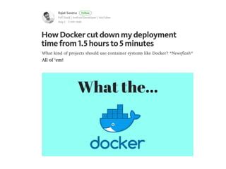 Seamless Continuous Deployment Using Docker Containers Ppt