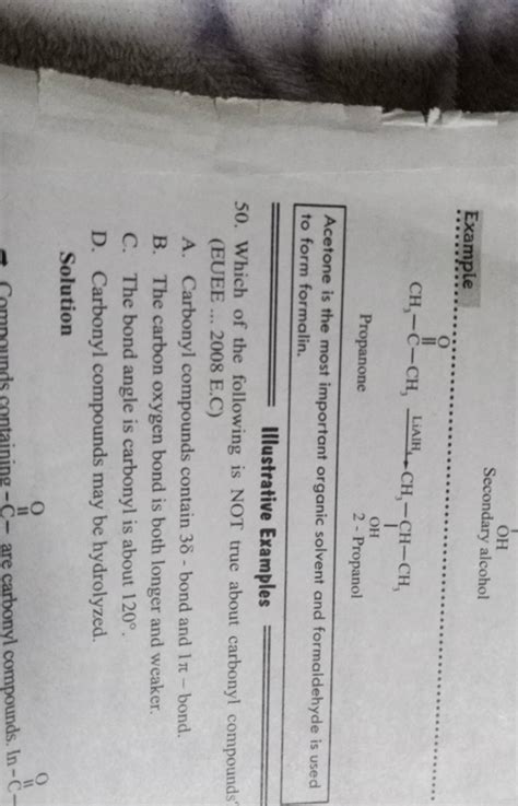 Secondary Alcohol Example Propanone Acetone Is The Most Important Organic