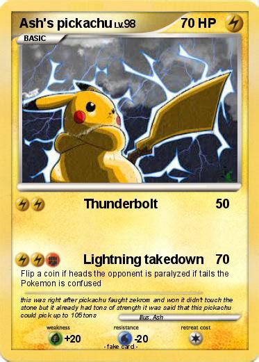 Pokémon Ash S Pickachu 5 5 Thunderbolt My Pokemon Card