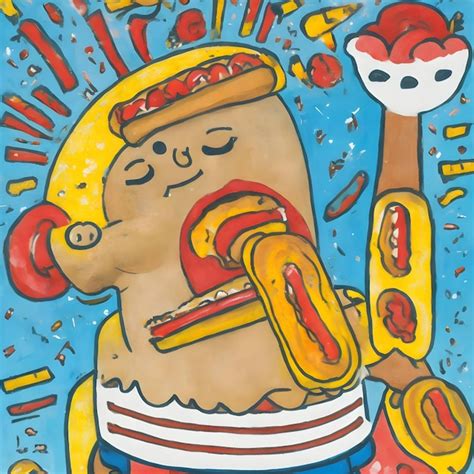 Un Arte Caprichoso Estilo Bruto De Personajes De Dibujos Animados