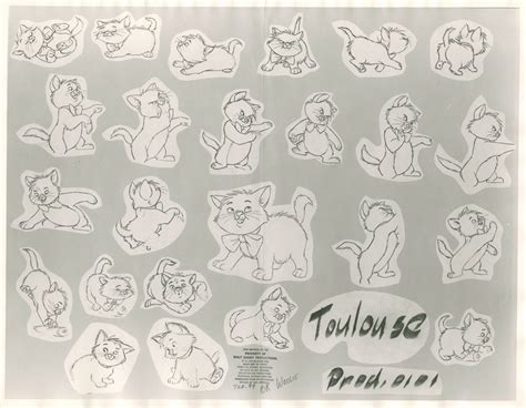 Aristocats Photostat Model Sheet Id Janmodel20107 Van Eaton Galleries
