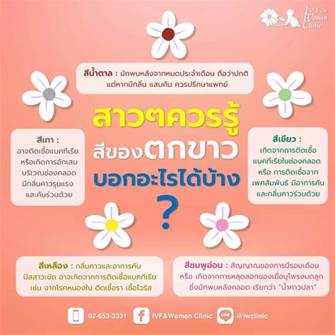 “สีของตกขาว”บ่งบอกสุขภาพน้องสาวคุณผู้หญิงเป็นอย่างไร Ivf And Women Clinic