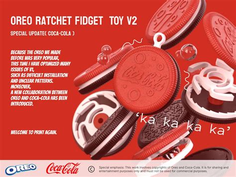 Oreo Ratchet Decompression Toy Fidget By 橡皮鸡蛋 Eegg Makerworld Download