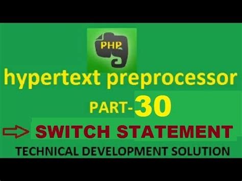 PHP PART SWITCH STATEMENT IN PHP YouTube