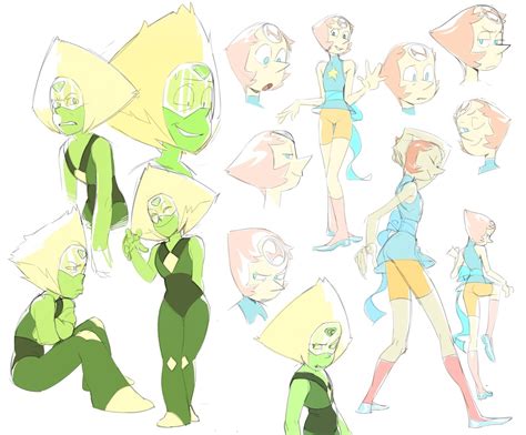 Pearl SU Peridot SU art SU Персонажи Steven Universe svacob фэндомы