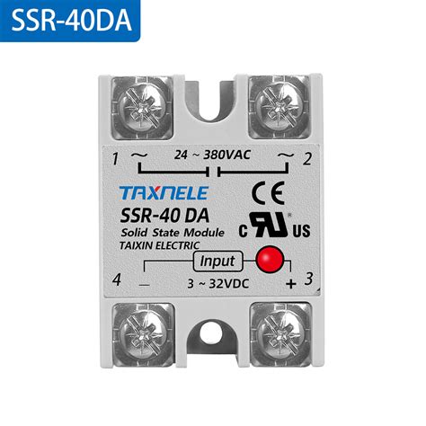 Single Phase Solid State Relay SSR 40DA SSR 25DA SSR 10DA DC To AC 3