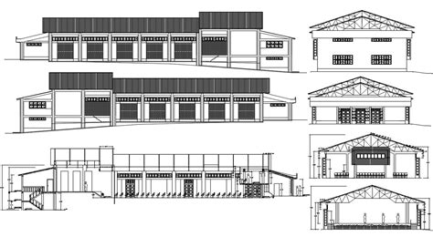 Auditorium Building Project Dwg File Cadbull