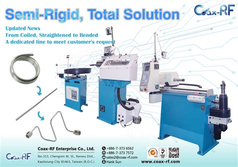 Semi Rigid Total Solution Coax Rf Enterprise Co Ltd