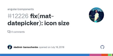 Fix Mat Datepicker Icon Size Issue Angular Components GitHub