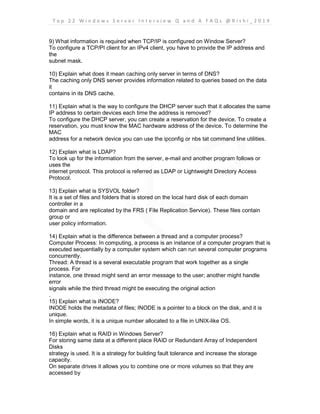 My Top 22 Windows Server Interview Questions PDF