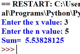 RKS Computer Science Write A Program To Input The Value Of X And N