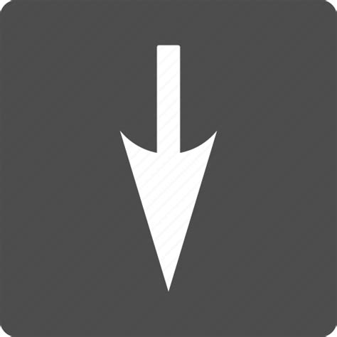 direction down download move pointer sharp arrow shift icon