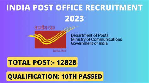 India Post Gds Recruitment 2023 12828 Post Apply Online