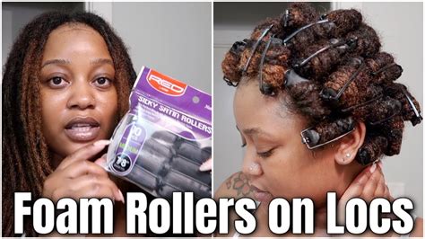 Loc Curls Using Foam Rollers No Retwist Loc Styles Youtube