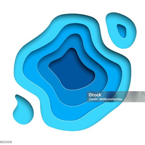 剪紙藝術3d 抽象的藍色的背景 剪出形狀折紙的插圖向量分層設計傳單 海報 業務演示 邀請範本彩雕佈局貼花向量圖形及更多乾淨圖片 Istock