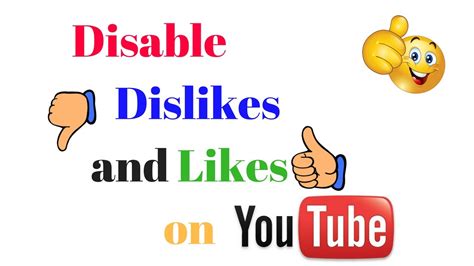 How To Disable Dislikes And Likes From Youtube Videos YouTube