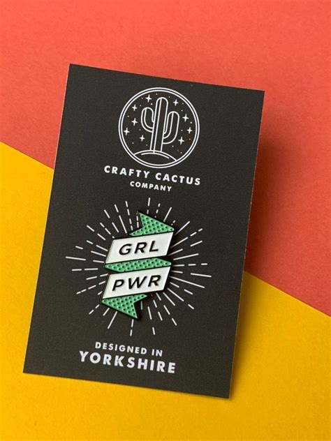 Grl Pwr Girl Power Mint Green Enamel Pin For All You Powerful Girls