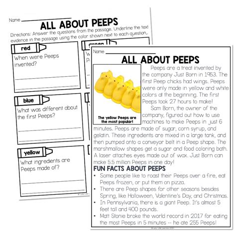 Easter Reading Comprehension Easter Funwith A Freebie Mrs