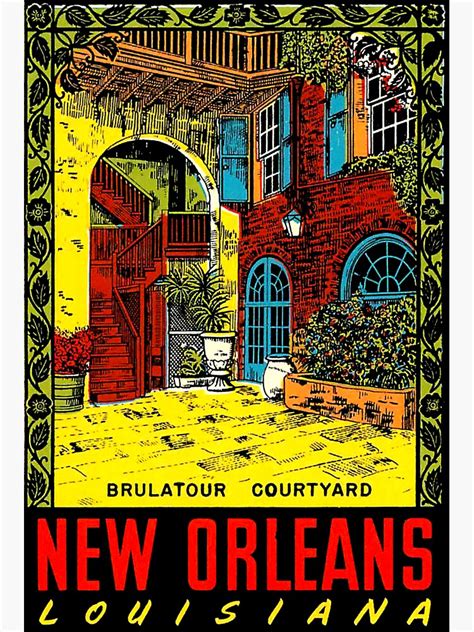 New Orleans Louisiana Vintage Travel Decal Sticker For Sale By