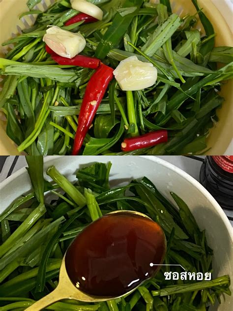 ผัดผักบุ้ง สูตรไม่ใช้น้ำมัน🥗 บทความที่โพสต์โดย ̈ กินกับเก้า🥐🍳 Lemon8