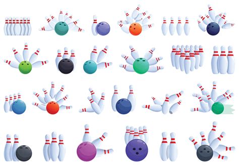 Skittles Icons Set Cartoon Vector Sport Game Vector Art At Vecteezy