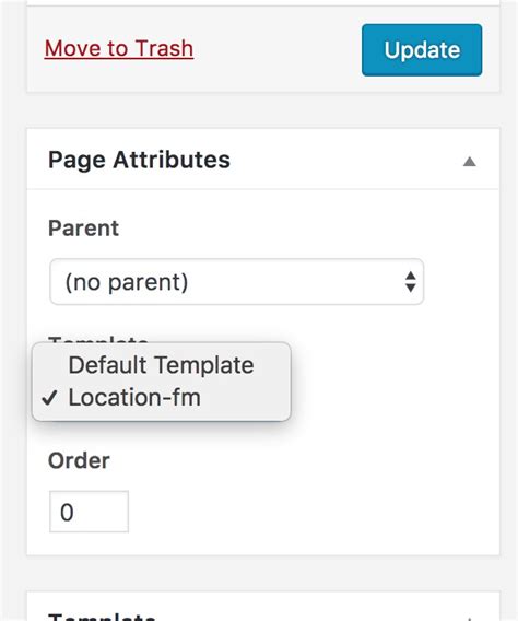 Wordpress Custom Post Type Post Attribute Template Template Shows Up And Saves On The Back