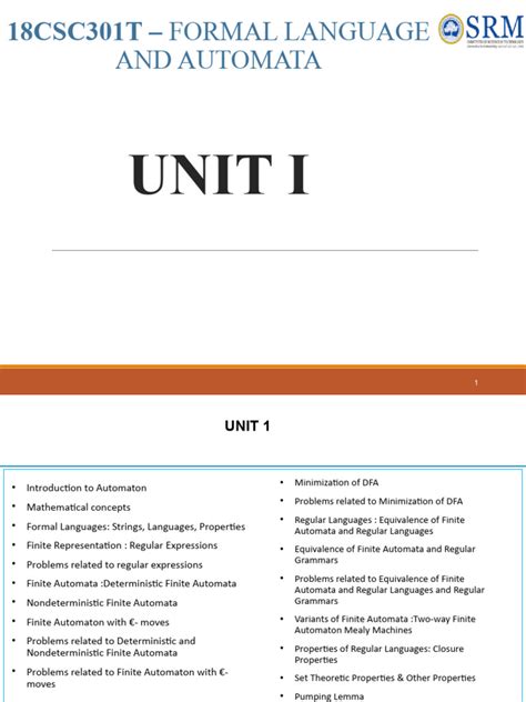 Unit1 Pdf Mathematics Theoretical Computer Science