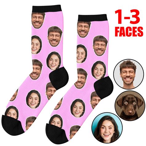 Custom Face Socks Personalized Photo T Etsy